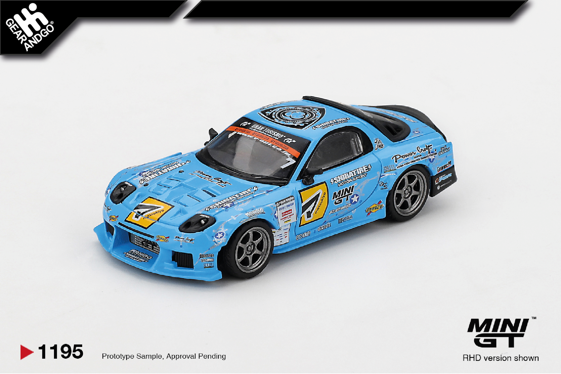 MINI GT 1195 - 2025 MAZDA RX7 (FD3S) RE-AMEMIYA D1GP – GearAndGo